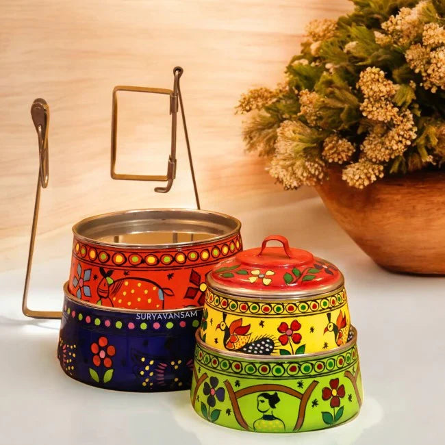 Buy Handmade Tiffin Boxes – Guide to Craft, Material & Care – Oxyroots ...